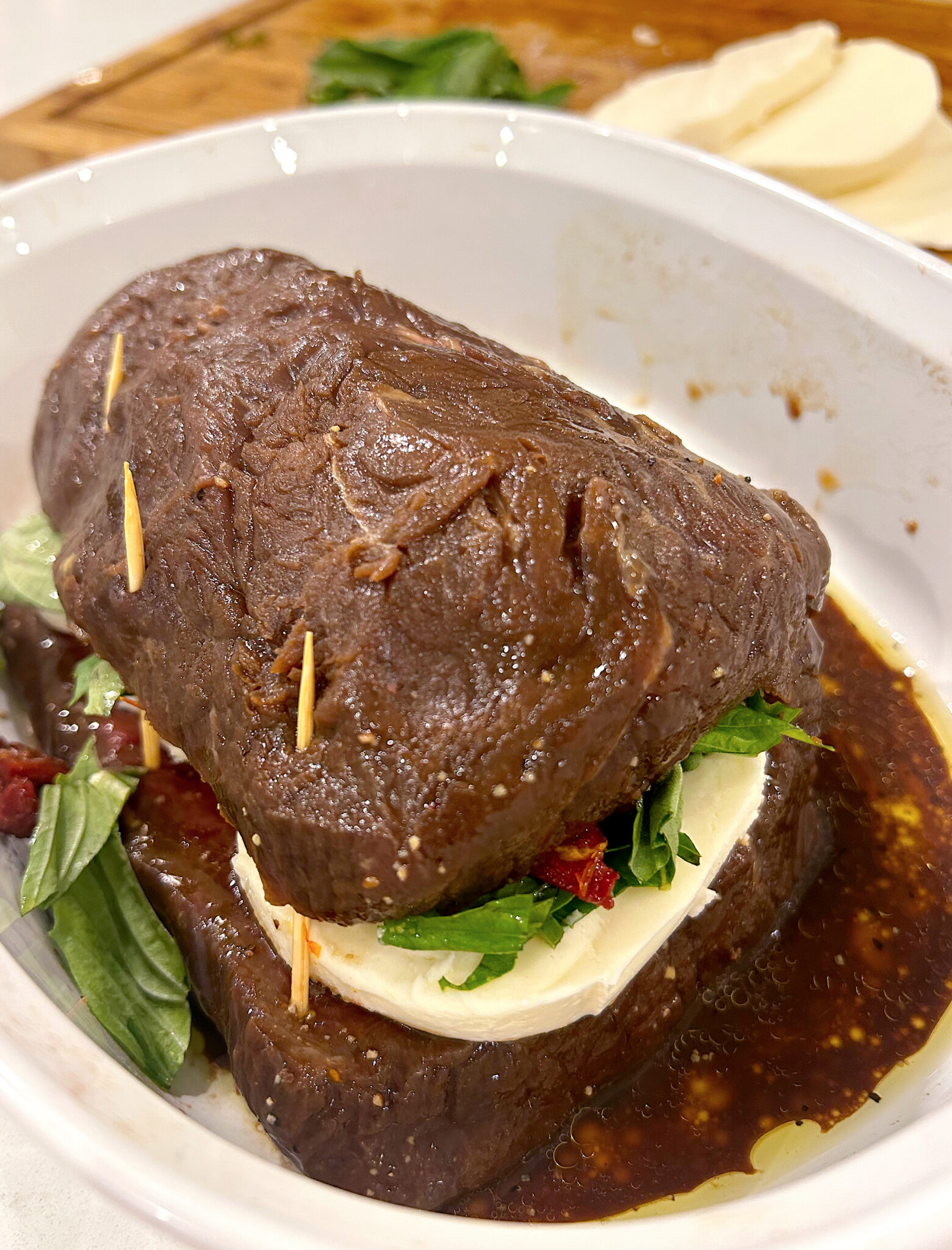 Simple and delicious caprese stuffed venison backstrap - cm barndominium