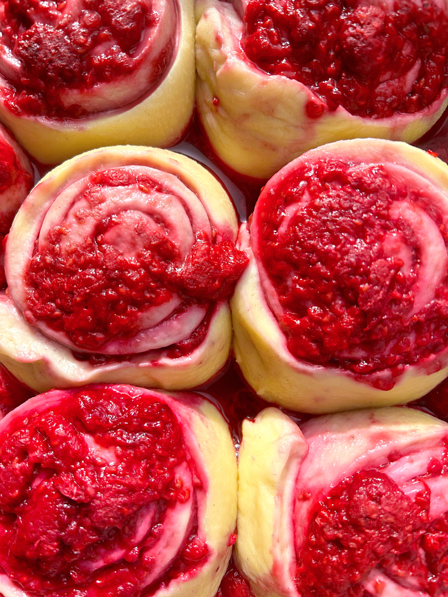 Soft Raspberry Sourdough Rolls with Lemon Cream Cheese Icing - cm barndominium