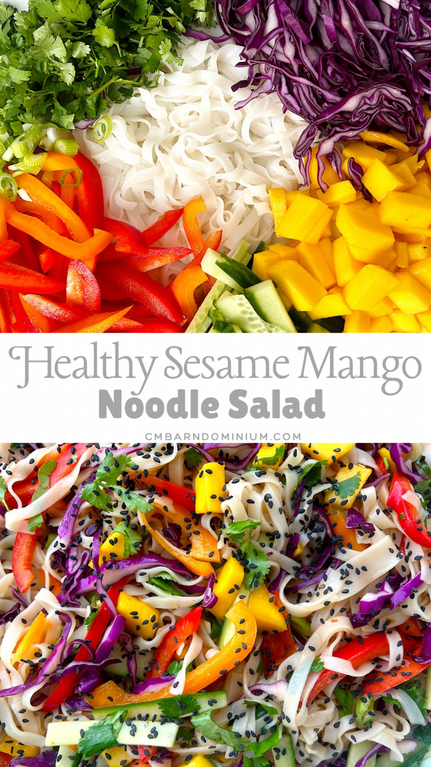 Healthy Sesame Mango Noodle Salad - cm barndominium