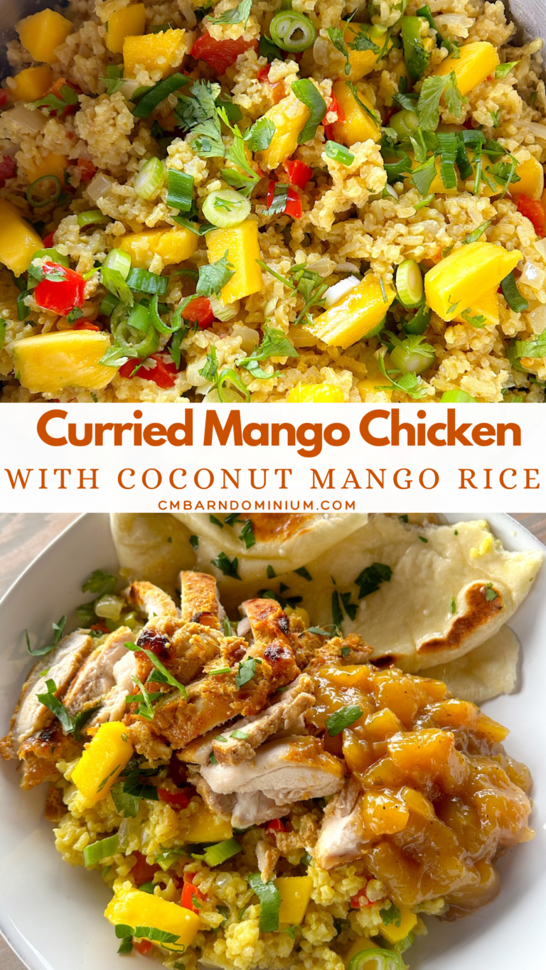 Curried Mango Chicken with Coconut Mango Rice - cm barndominium
