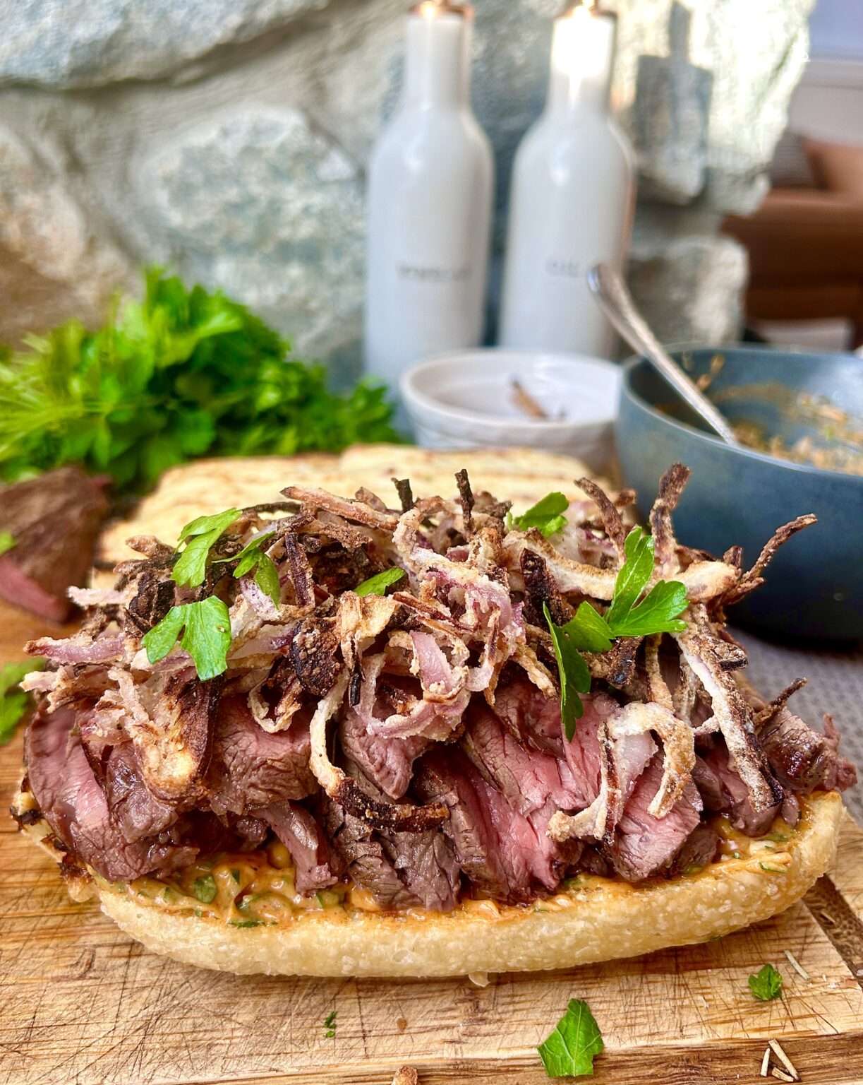 Cowboy Butter Venison Steak Sandwich - cm barndominium